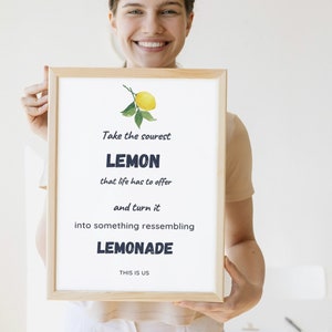 Quote Poster This is Us Series Lemon and Lemonade, Meditation, Inner ...