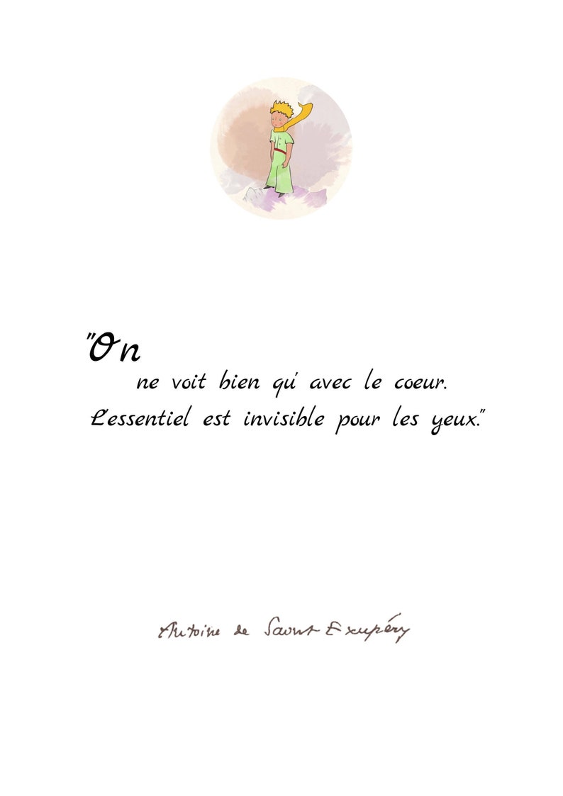Wall Printed Poster of Antoine De Saint Exupery Beautiful Quote From ...