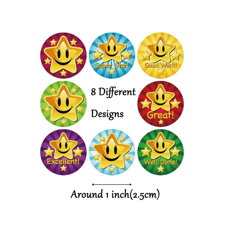 Star Reward Stickers for Children 25mm Labels Kids Teachers - Etsy