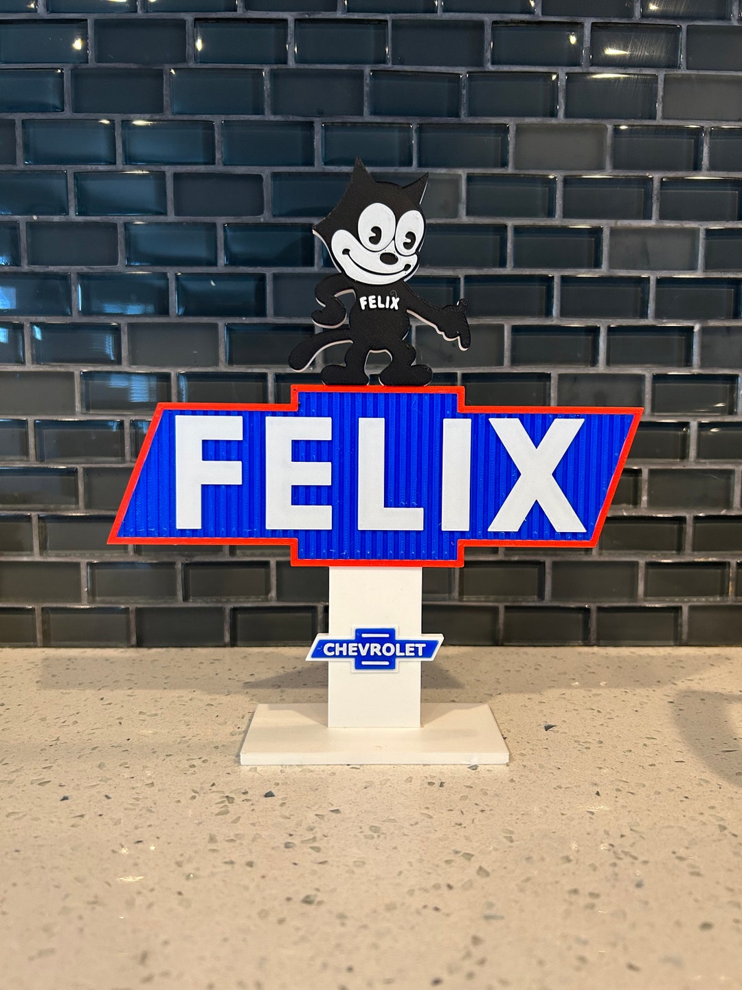 Felix the Cat Chevrolet Plastic 3D Sign 9x8 Inch - Etsy