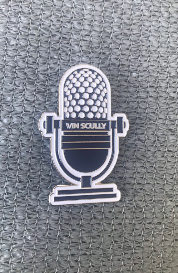 Vin Scully Dodgers Stadium Prop Enamel Pin. Large 2 Inch Tall - Etsy