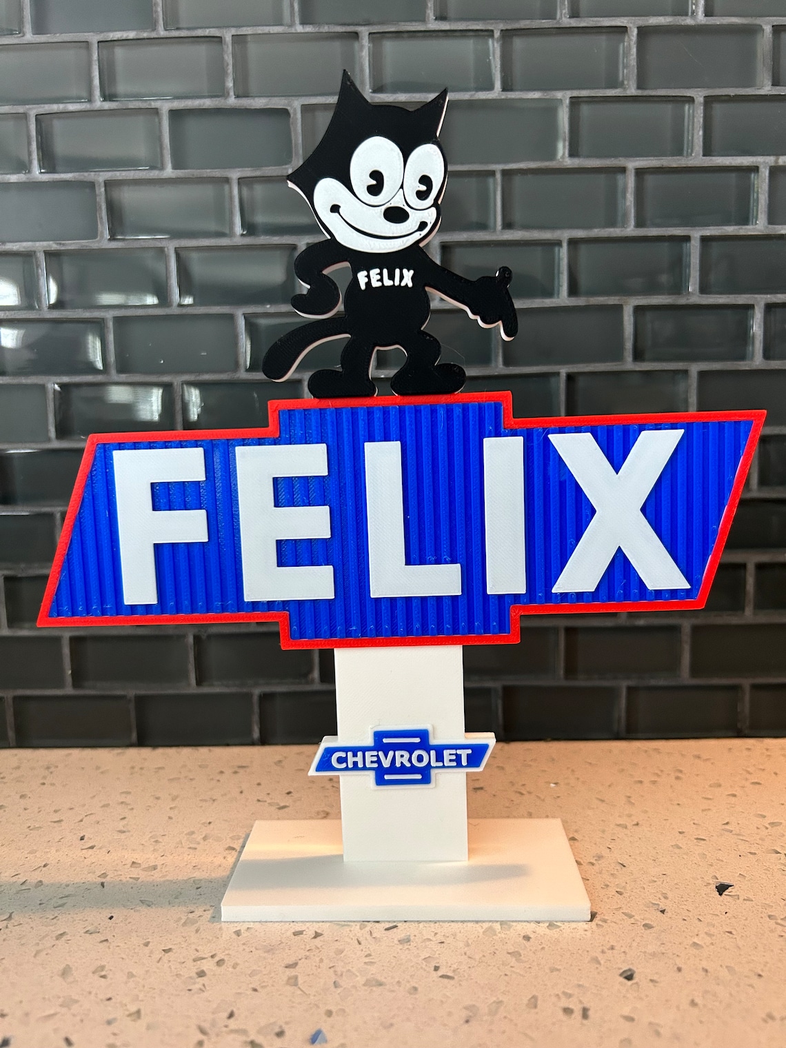 Felix the Cat Chevrolet Plastic 3D Sign 9x8 Inch - Etsy