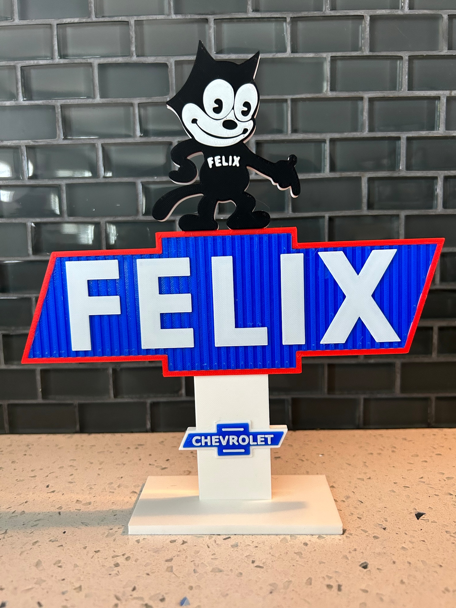 Felix the Cat Chevrolet Plastic 3D Sign 9x8 Inch - Etsy