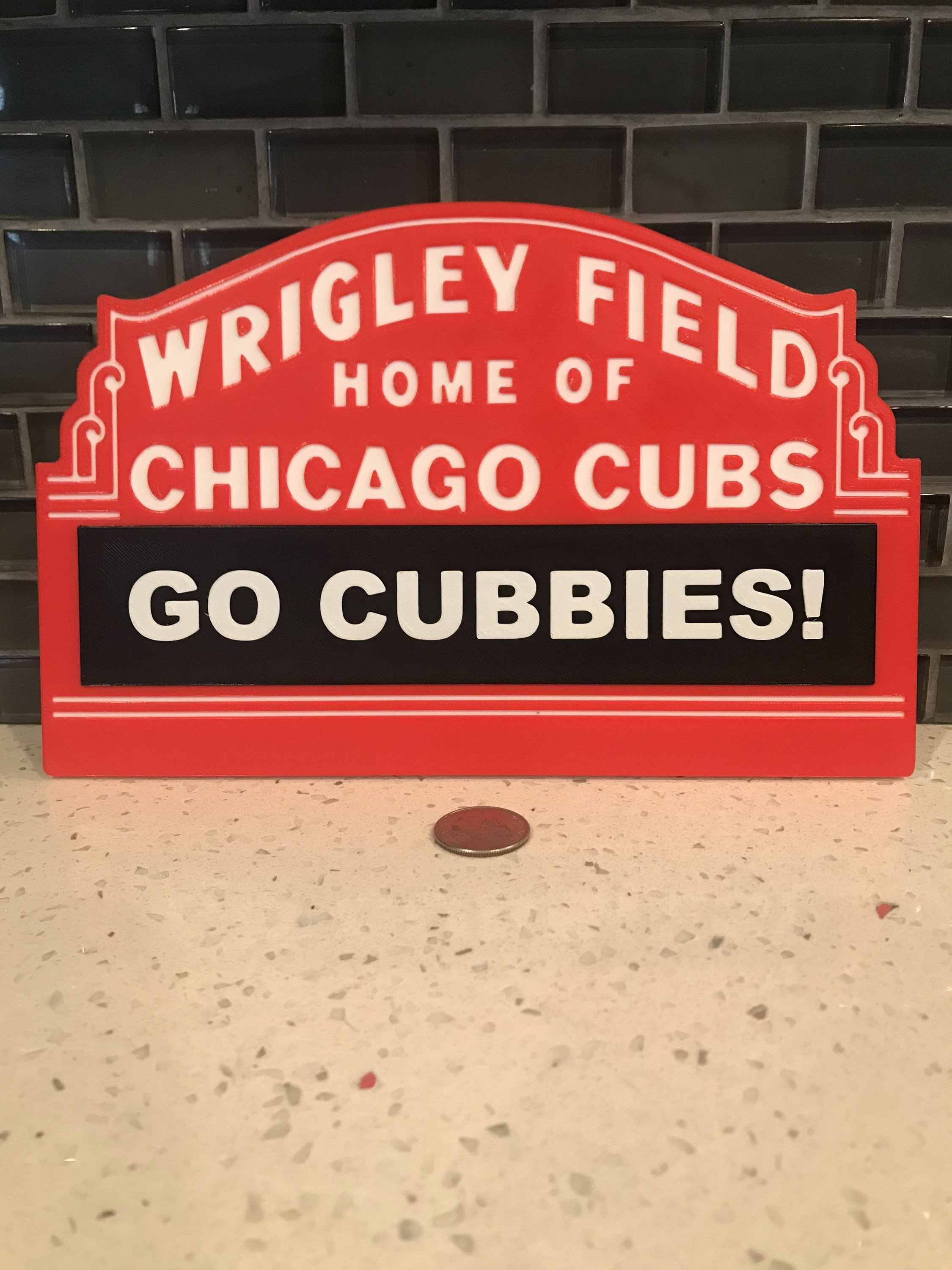 Chicago Cubs Plastic 3D Sign. 9x7 Inch - Etsy