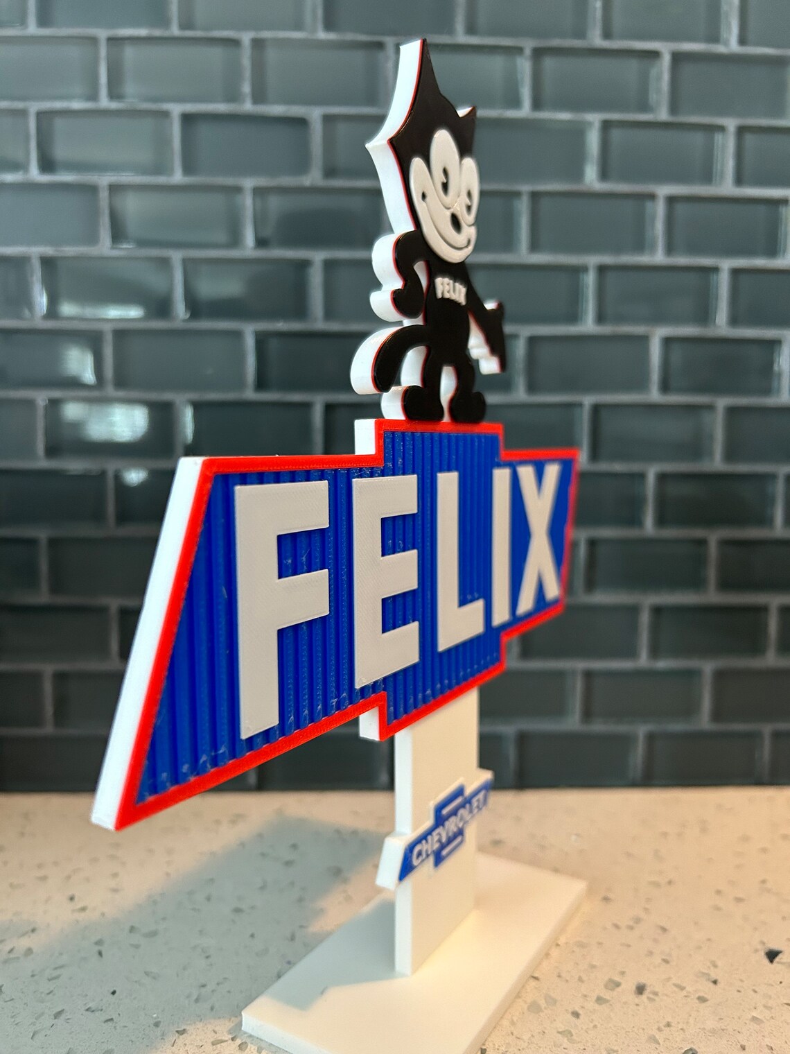 Felix the Cat Chevrolet Plastic 3D Sign 9x8 Inch - Etsy