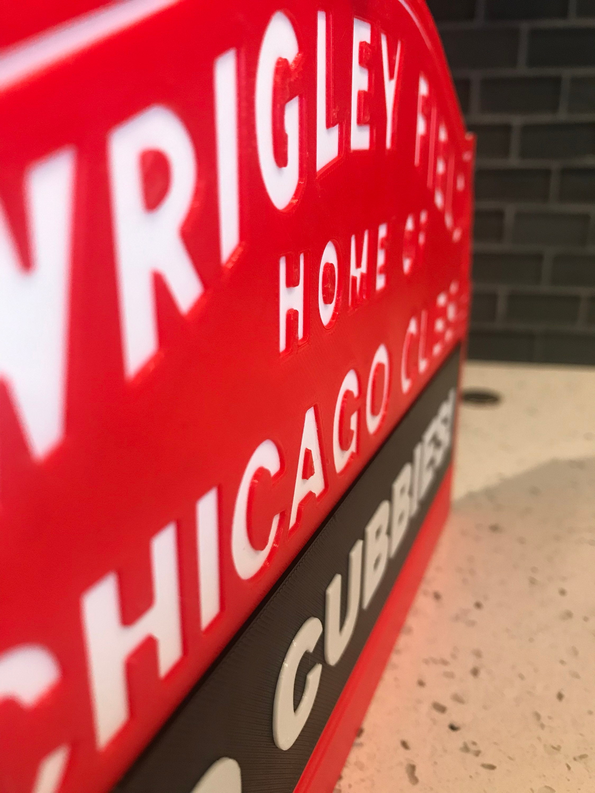 Chicago Cubs Plastic 3D Sign. 9x7 Inch - Etsy