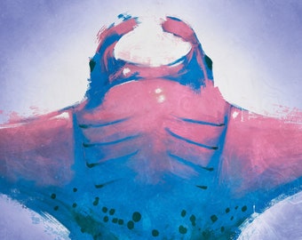 Manta Ray Mermaid 5x7 Inch Art Print From Mermay 2019 - Etsy