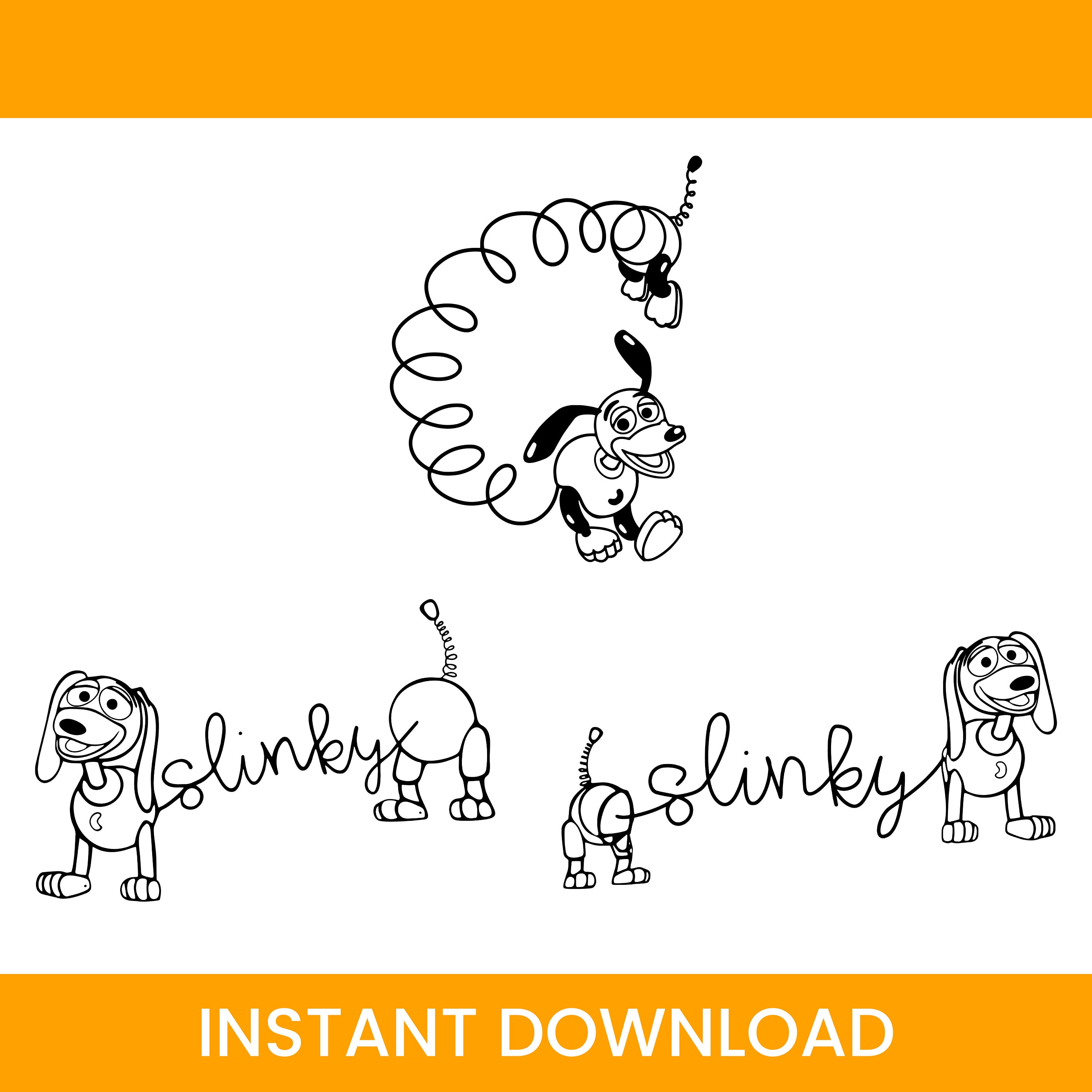 Slinky Dog Coloring Page