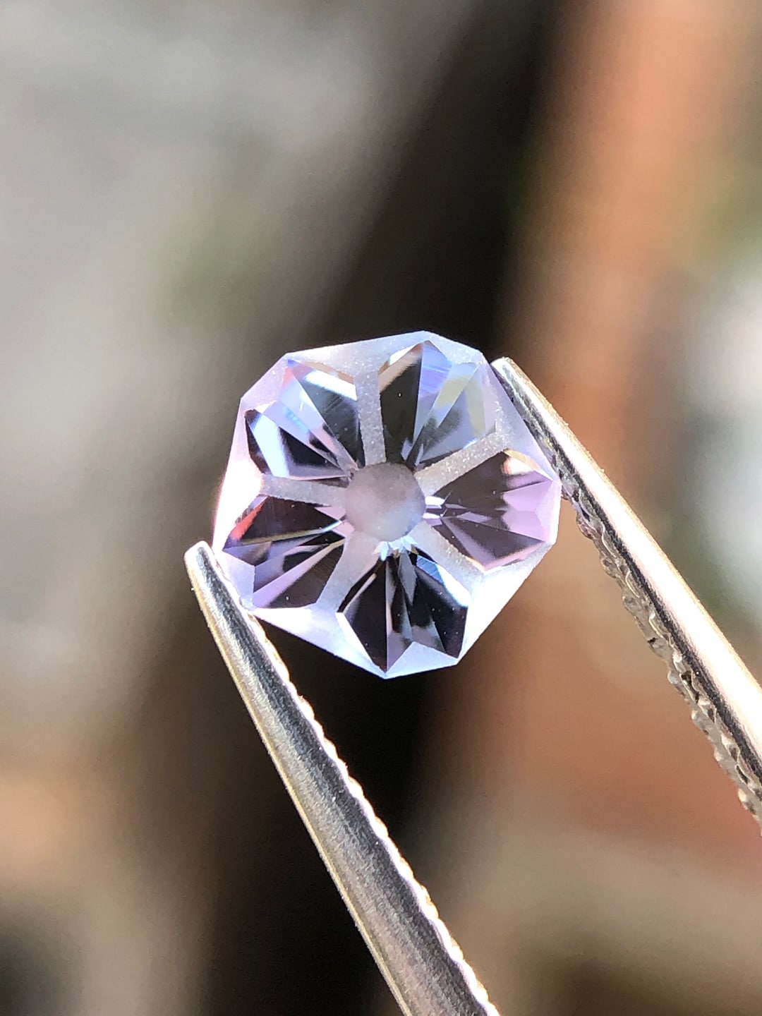 Natural Tanzanite, Custom Flower Cut / Hanami Cut , 0.91 Ct Weight, 6. ...