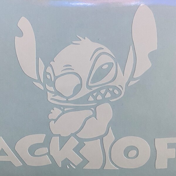 Back off Stitch Decal - Etsy UK