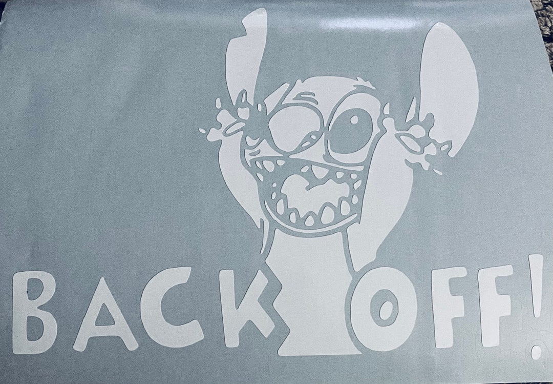 Stitch Back off Car Decal - Etsy UK