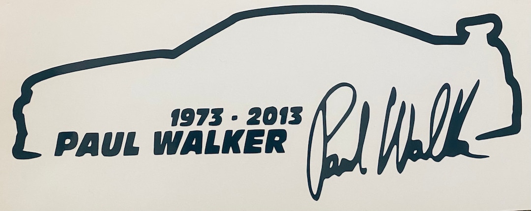 Paul Walker Decal Sticker - Etsy UK