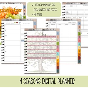 Four Seasons Digital Planner | Printable | Goodnotes | 2024 | Dated and ...