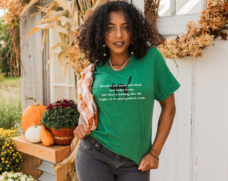 Witches, Black Cats and Unorganized Rooms Tee Shirts | Organizing ...