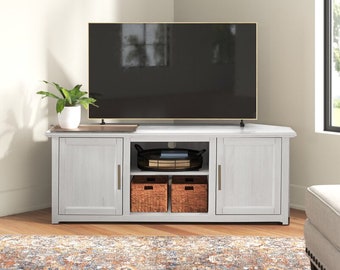 White Corner Tv Stand - Etsy