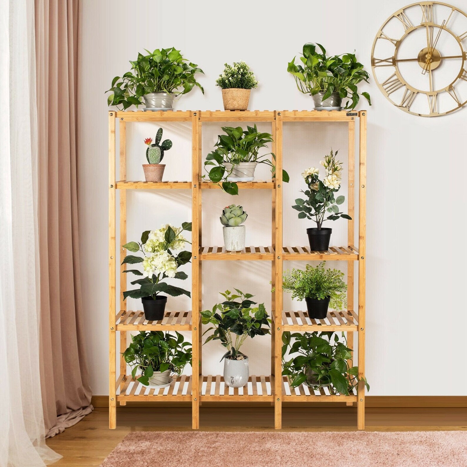 Multifunctional Bamboo Shelf Storage Organizer Rack - Etsy