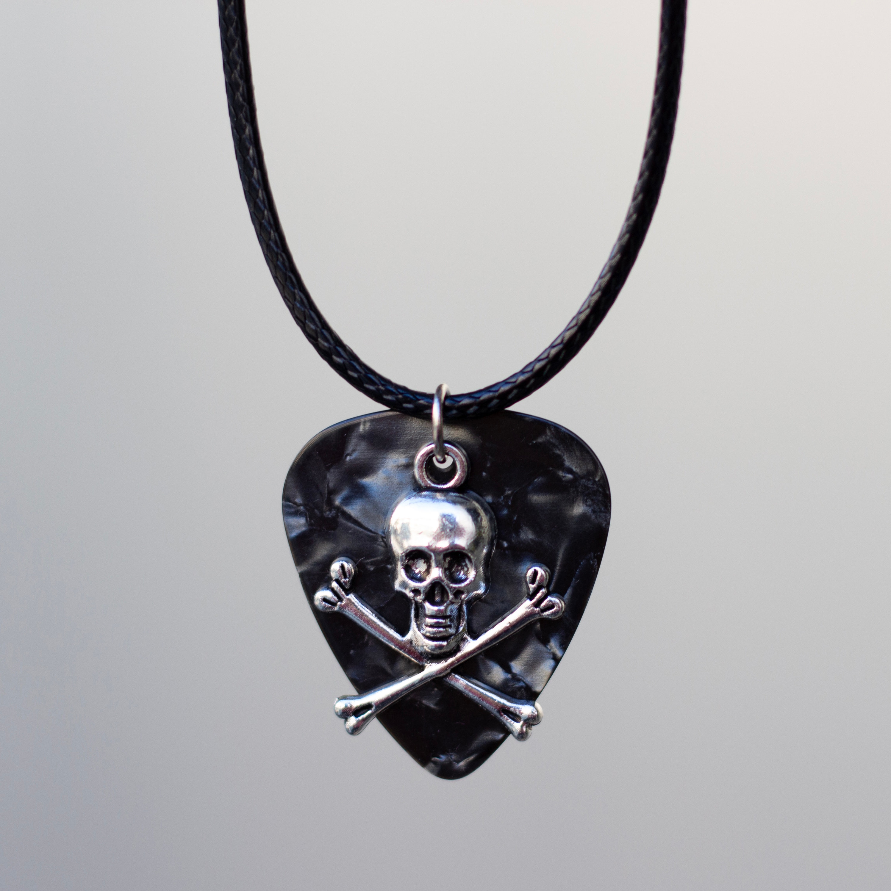 Guitar Pick Necklace, Punk Necklace, Skull Pirate Gasparilla Jewelry ...