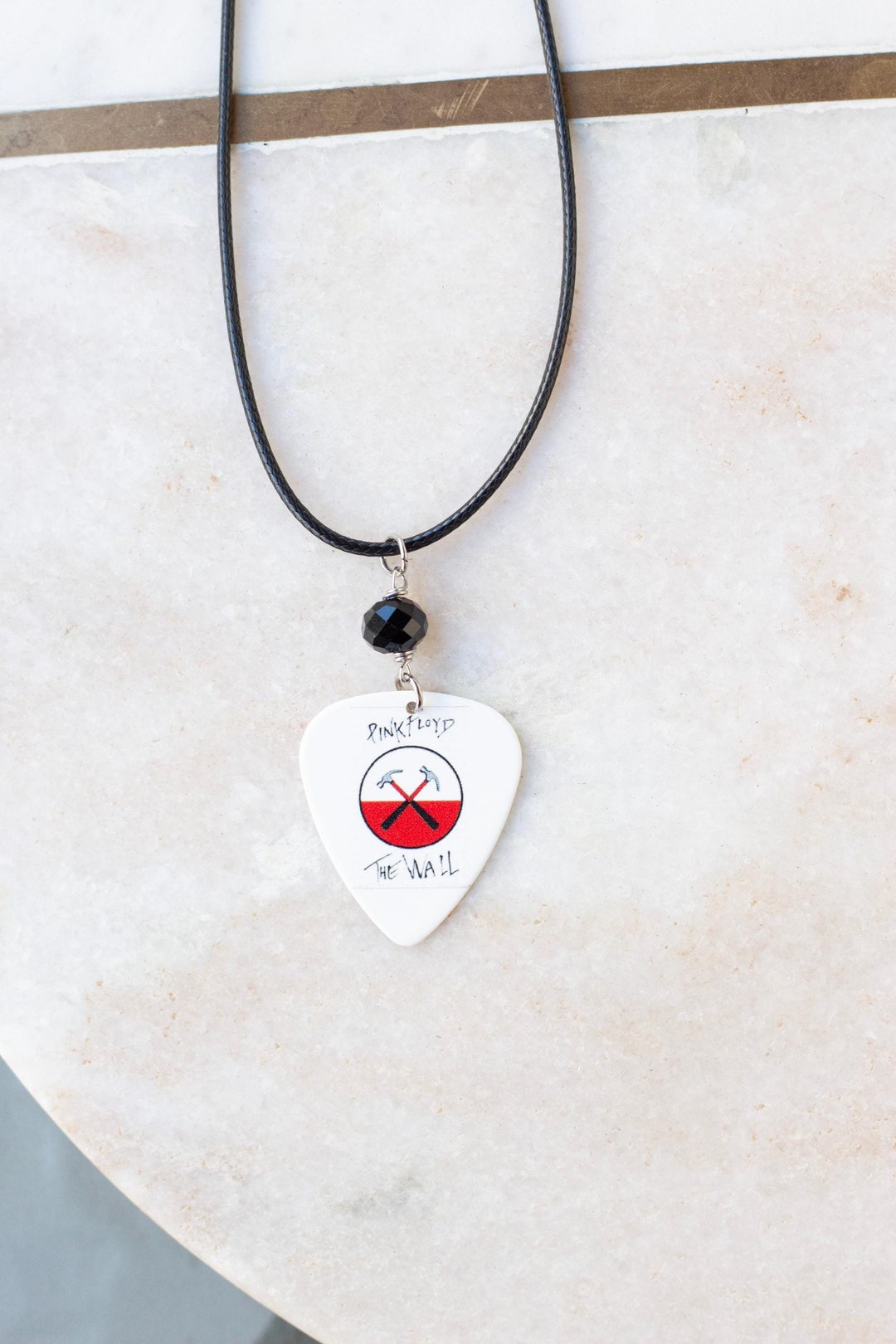 Pink Floyd Guitar Pick Necklace, the Wall - Etsy