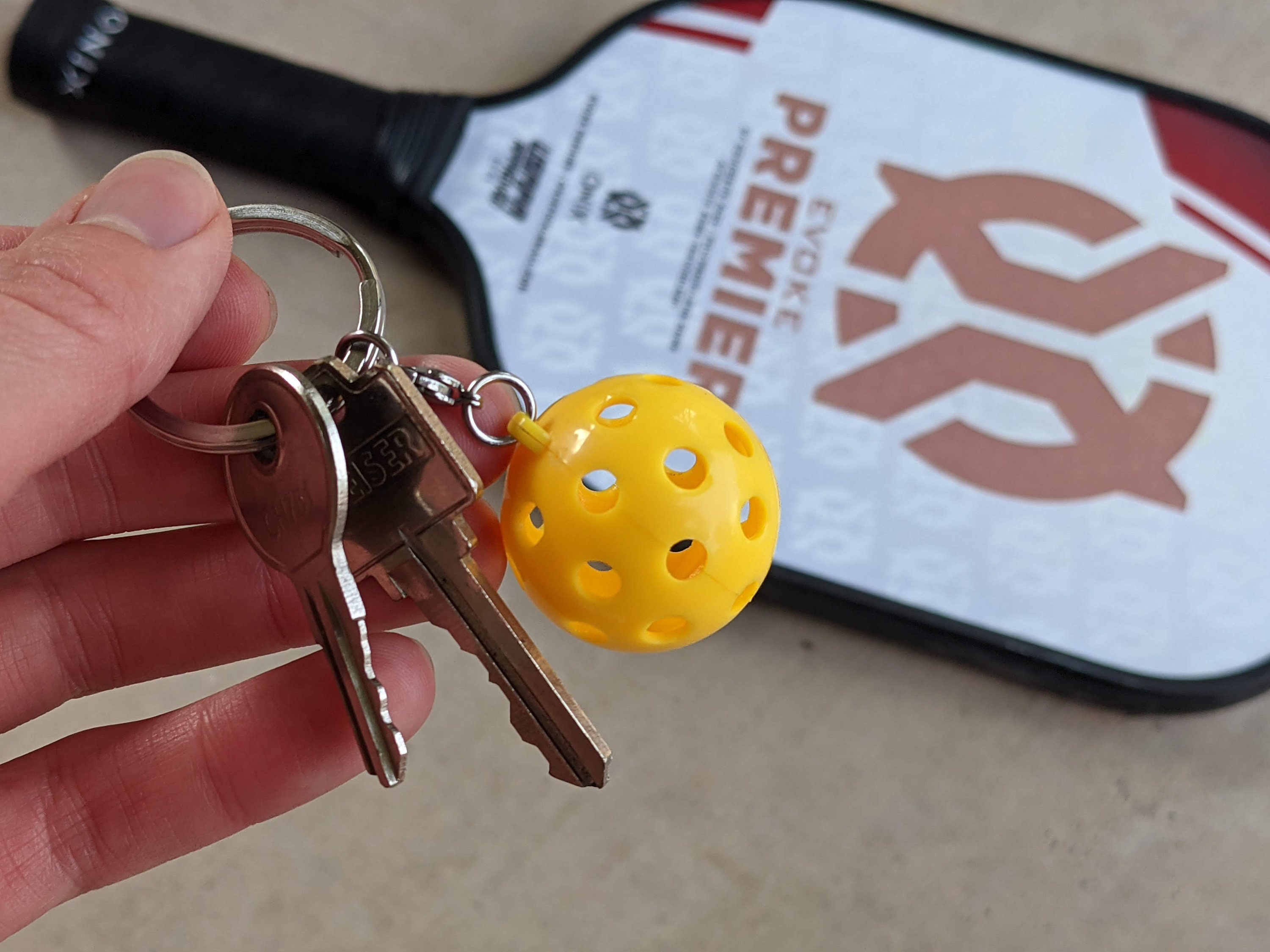 Pickleball keychain | Etsy