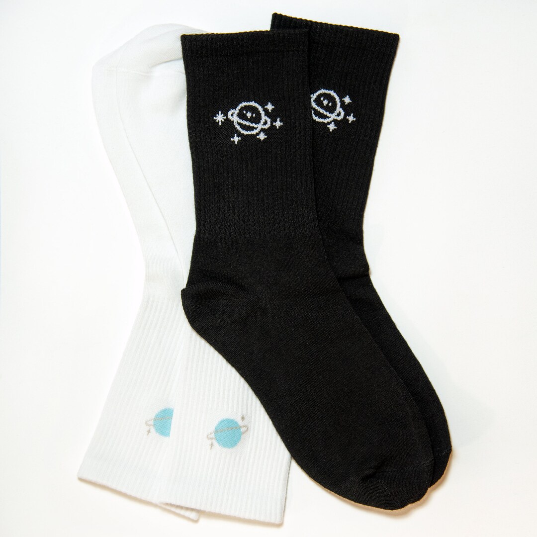 Planetary Fashion Socks Cute Socks With Planets, Cosmic & Celestial - Etsy