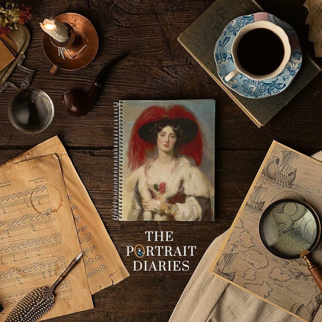 Vintage 1920s Woman Oil Painting Spiral Notebook // Journal, School ...