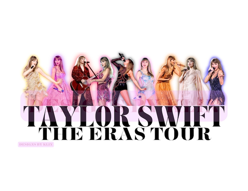Taylor Swift the Eras Tour Graphic Front and Back PNG DTF Sublimation Eras Tour Merch Taylor ...