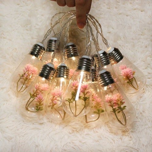 Twinkle Light Flowers White Paper Flower String Lights - Etsy