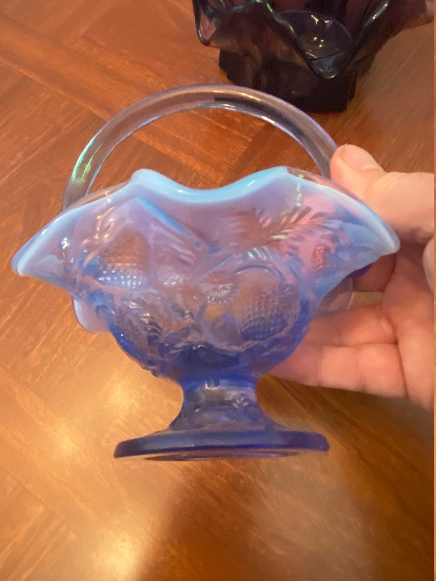 Fenton Glass Easter Baskets 2 - Etsy