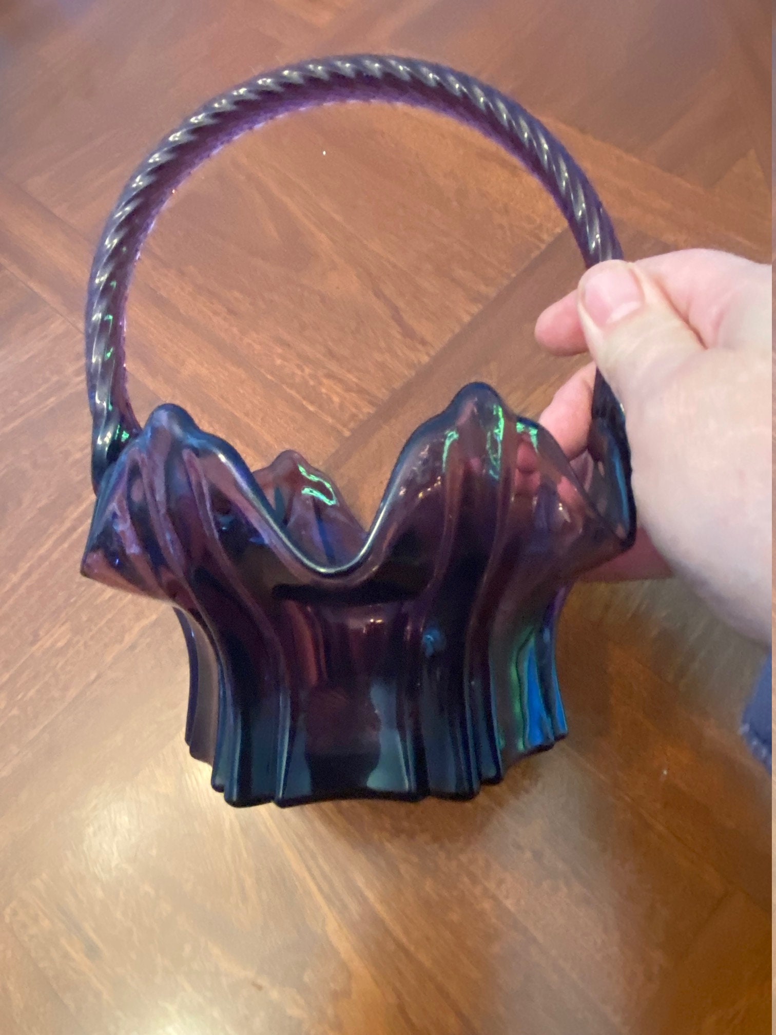 Fenton Glass Easter Baskets 2 - Etsy