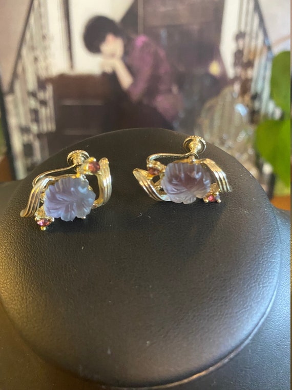 Coro glass earrings - Gem