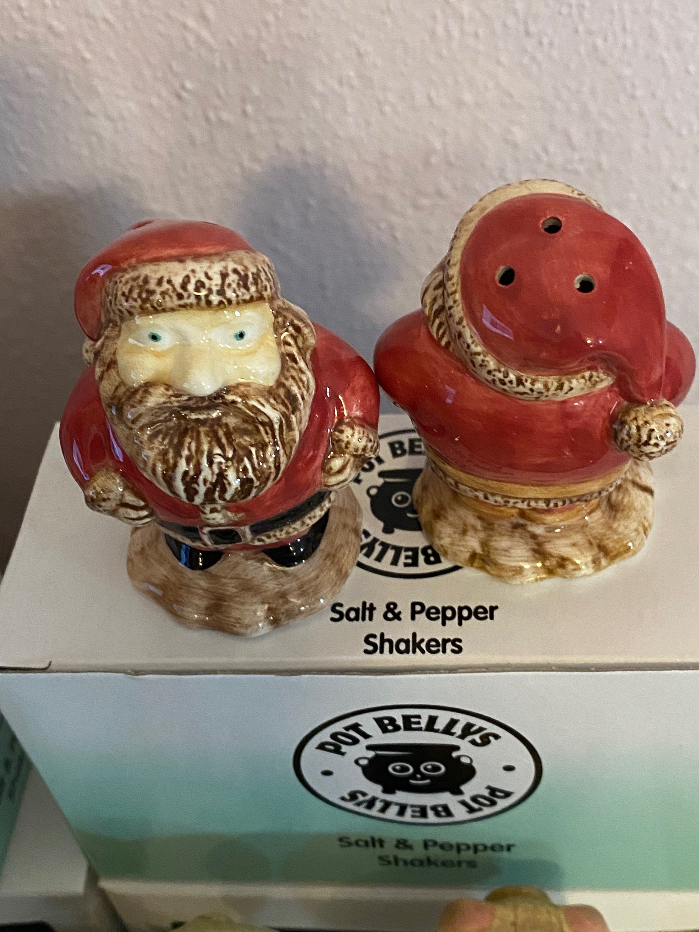 Harmony Kingdom Pot Bellys Salt and Pepper Shakers - Santa, Fireman ...
