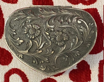 Vintage Japan Silver Plated Musical Heart Jewelry Box, Vintage Jewelry ...