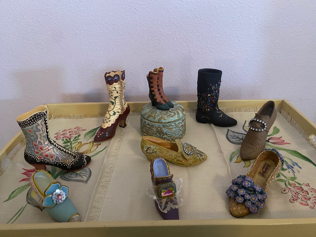 Shoe Lovers Miniature Nine Piece Shoe and Boot Collection With Trinket ...