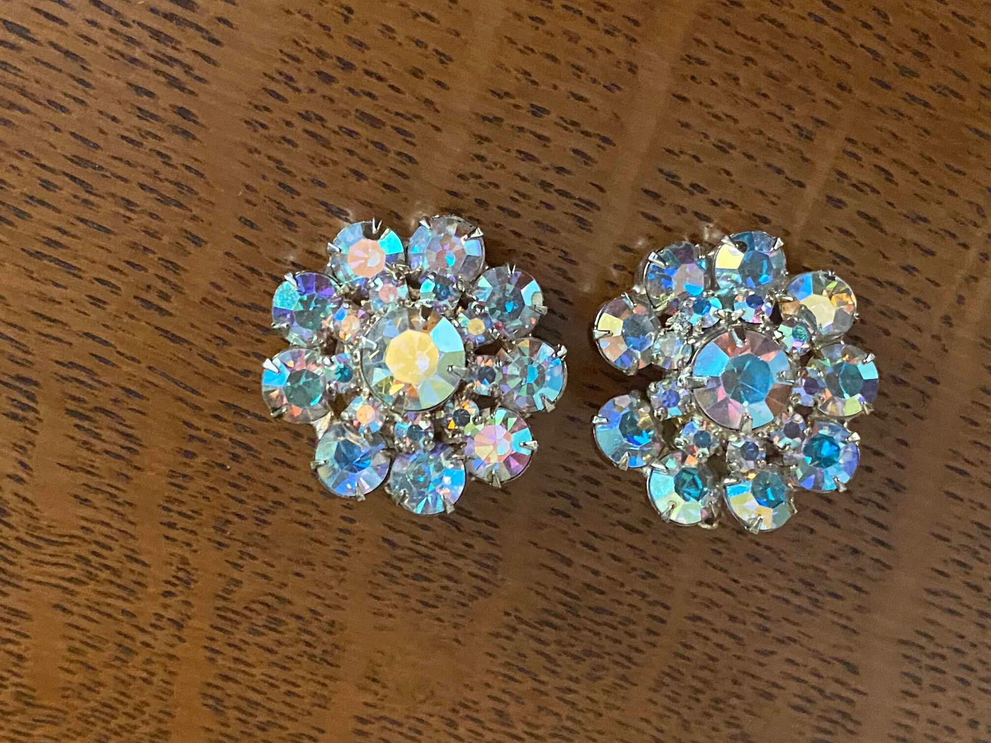 Elegant Mid Century Aurora Borealis Rhinestone Bracelet and - Etsy