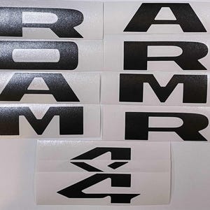 Premium Cast Vinyl Letter Decals for 2019-2023 RAM Doors - Etsy