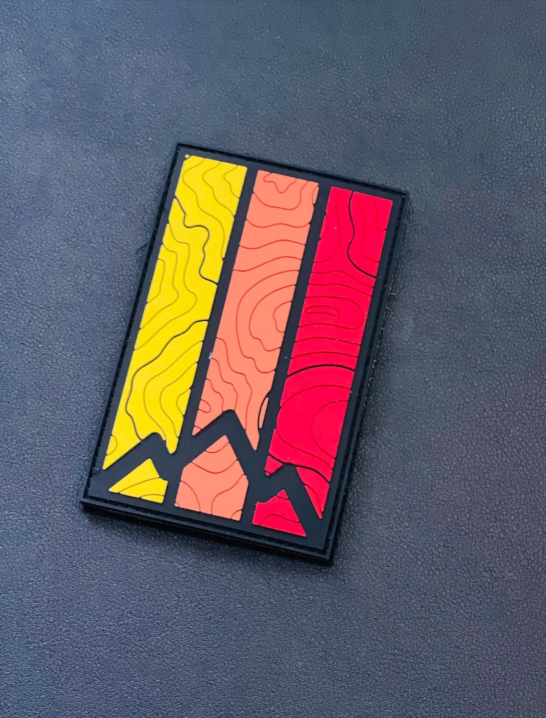 Retro Mountain Topo PVC Patch - Etsy