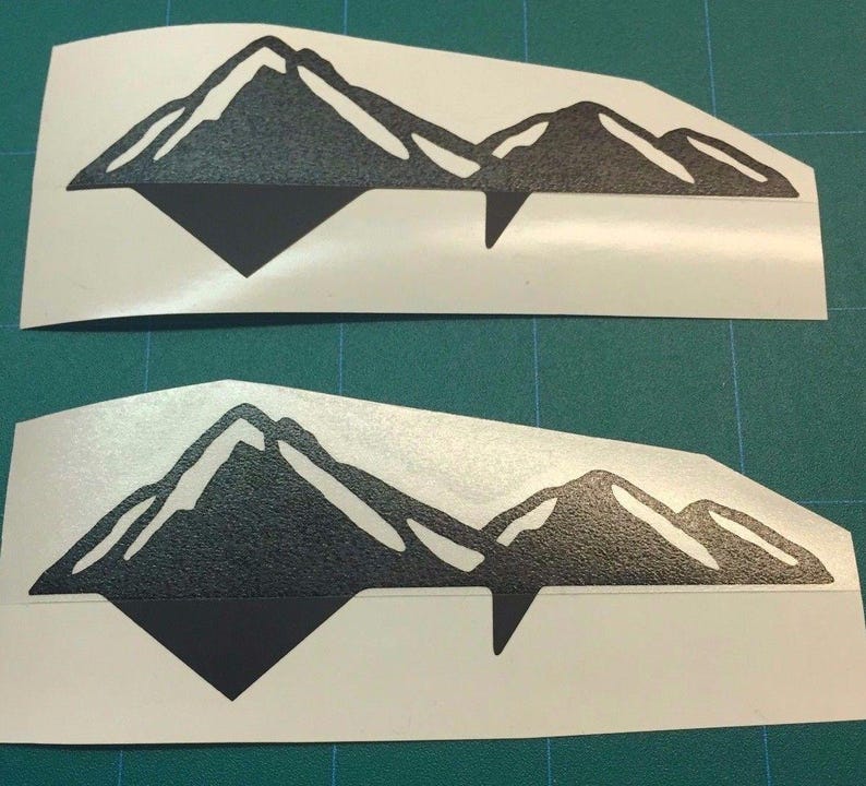 Premium Cast Matte Black Vinyl Mountain Decals for 2016-2023 Tacoma - Etsy