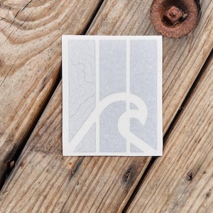 Retro Wave Topographic Decal - Etsy