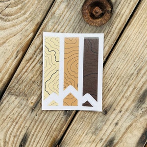Retro Mountain Topographic Decal - Etsy