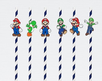 Super Mario Party Straws - Etsy