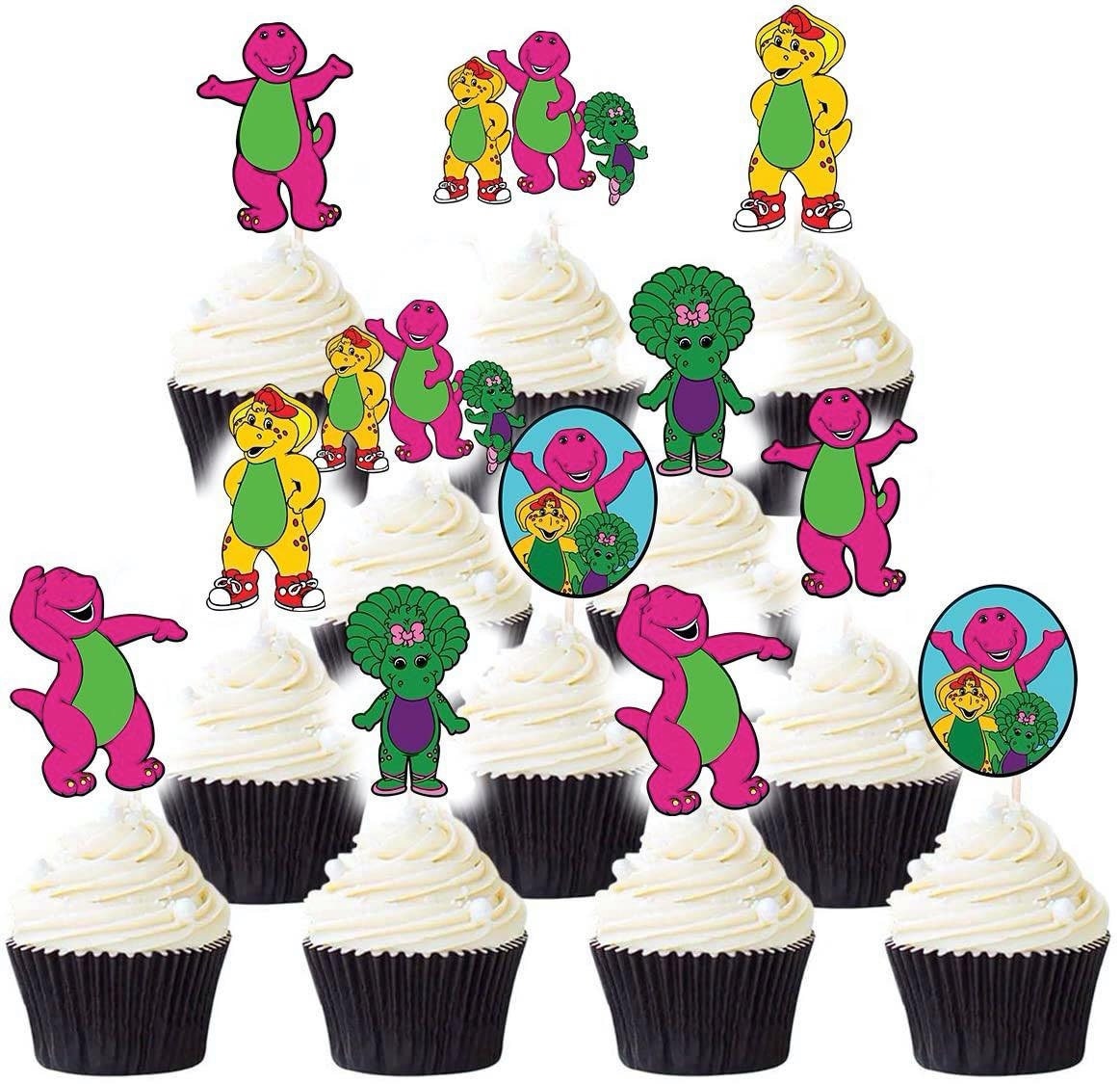 Barney Cupcake Toppers