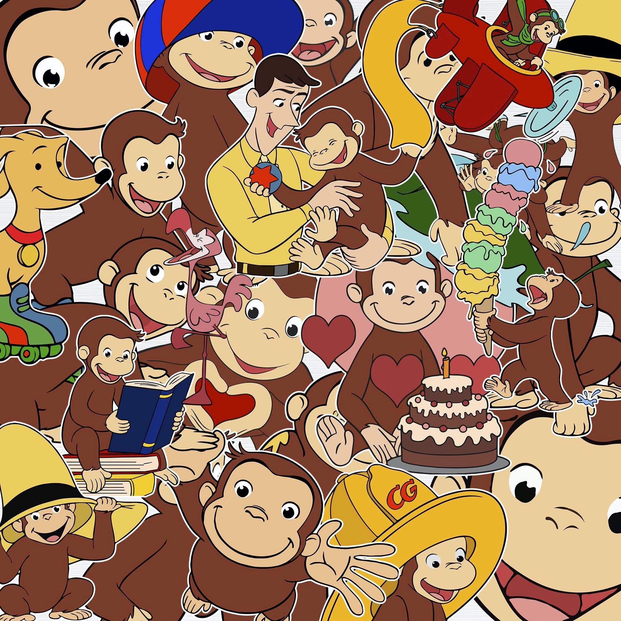 Curious-george Stickers for Kids 25 PCS Vinyl Decals Blue - Etsy
