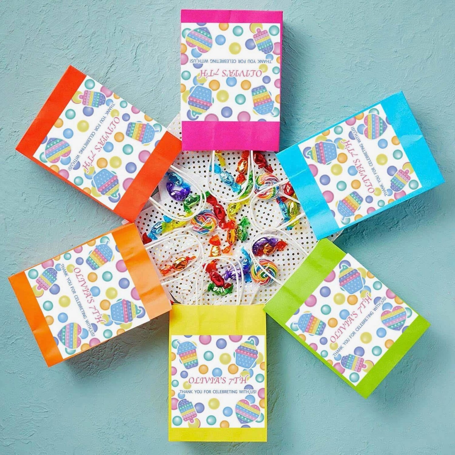 6 Pcs Pop-it Party Favor Bags Fid-get Toy Favor Bags - Etsy