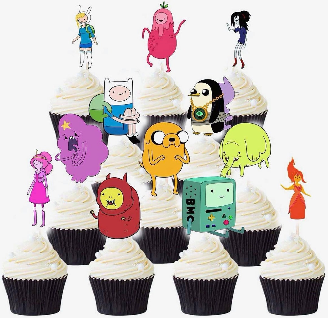 12 PCS Adventure-time Cupcake Picks Adventure-time Cupcake Toppers ...