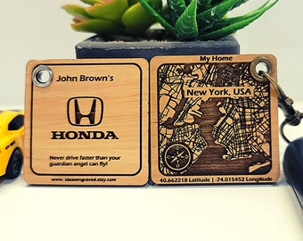 Custom Map Keychain - Etsy