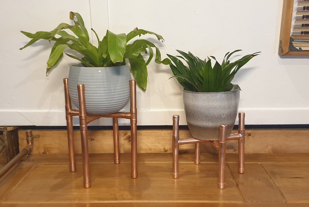 Handmade Copper Pipe Plant Pot Stand - Etsy