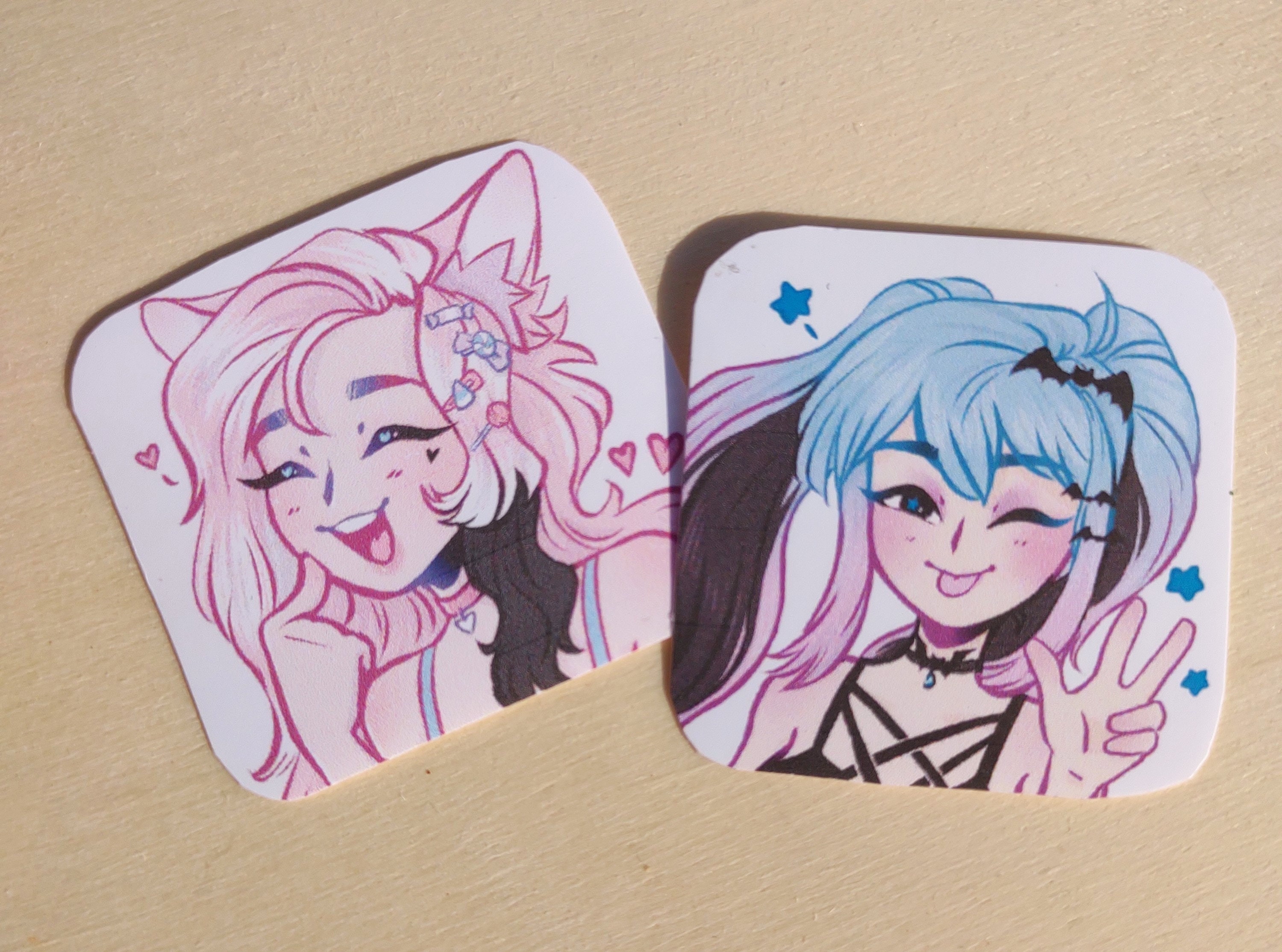 Cute Cartoon Girl Stickers - Etsy