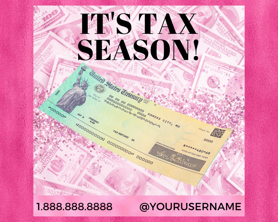 Set of 8 DIY Tax Prep Social Media Flyer Canva Templates Bundle L ...