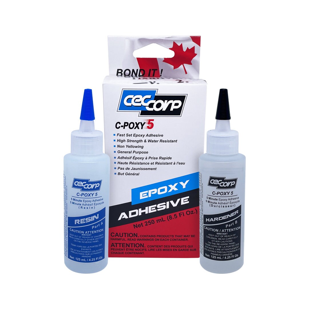 CECCORP Five Minute Epoxy Glue Adhesive C-POXY 5 (8.5 Oz Combined ...
