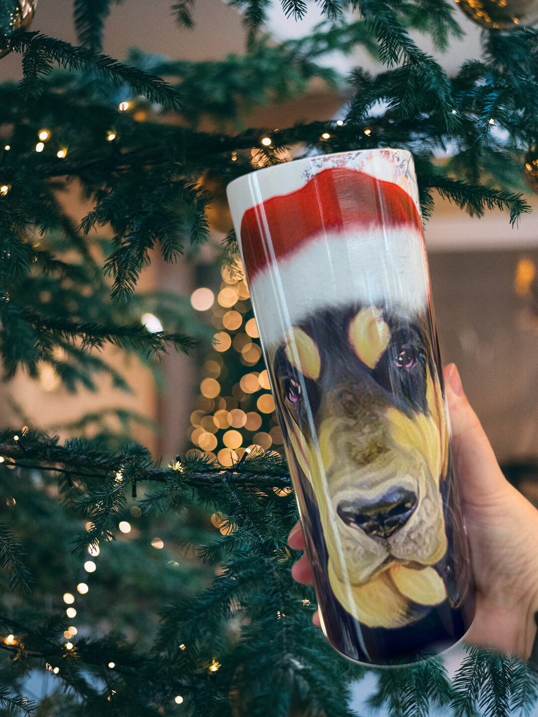 Black Bloodhound Christmas Snow Skinny 20 Oz Tumbler - Etsy